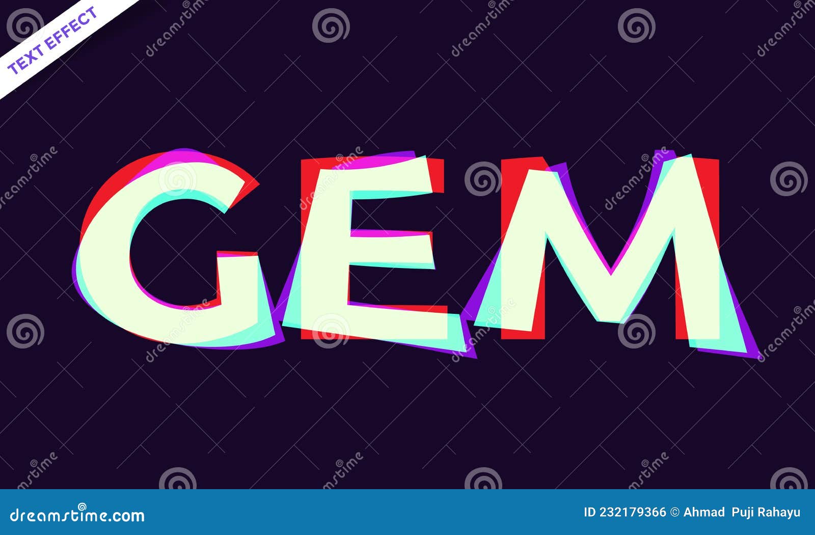 Abstract Gem Text Effect Design Editorial Photo - Illustration of ...