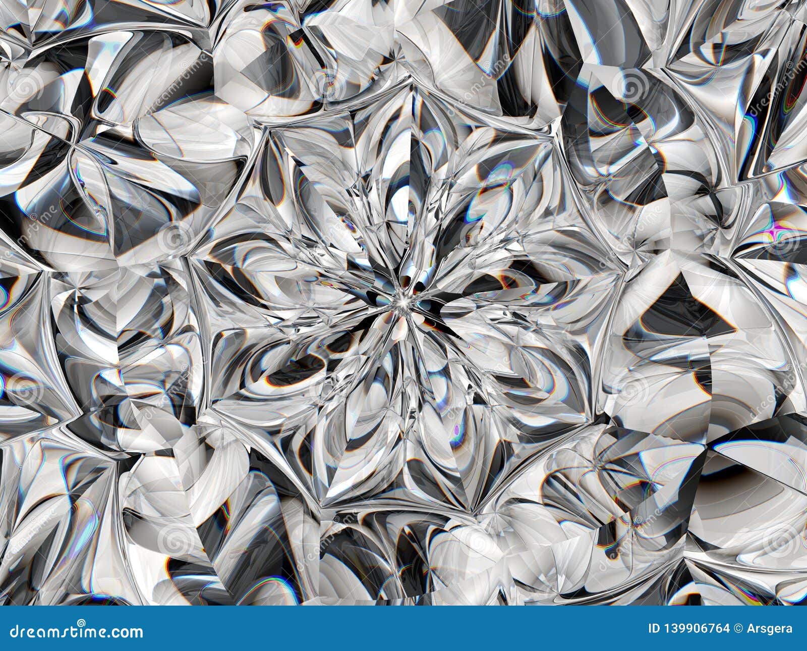 Abstract Gemstone or Diamond Texture Closeup and Kaleidoscope Stock ...