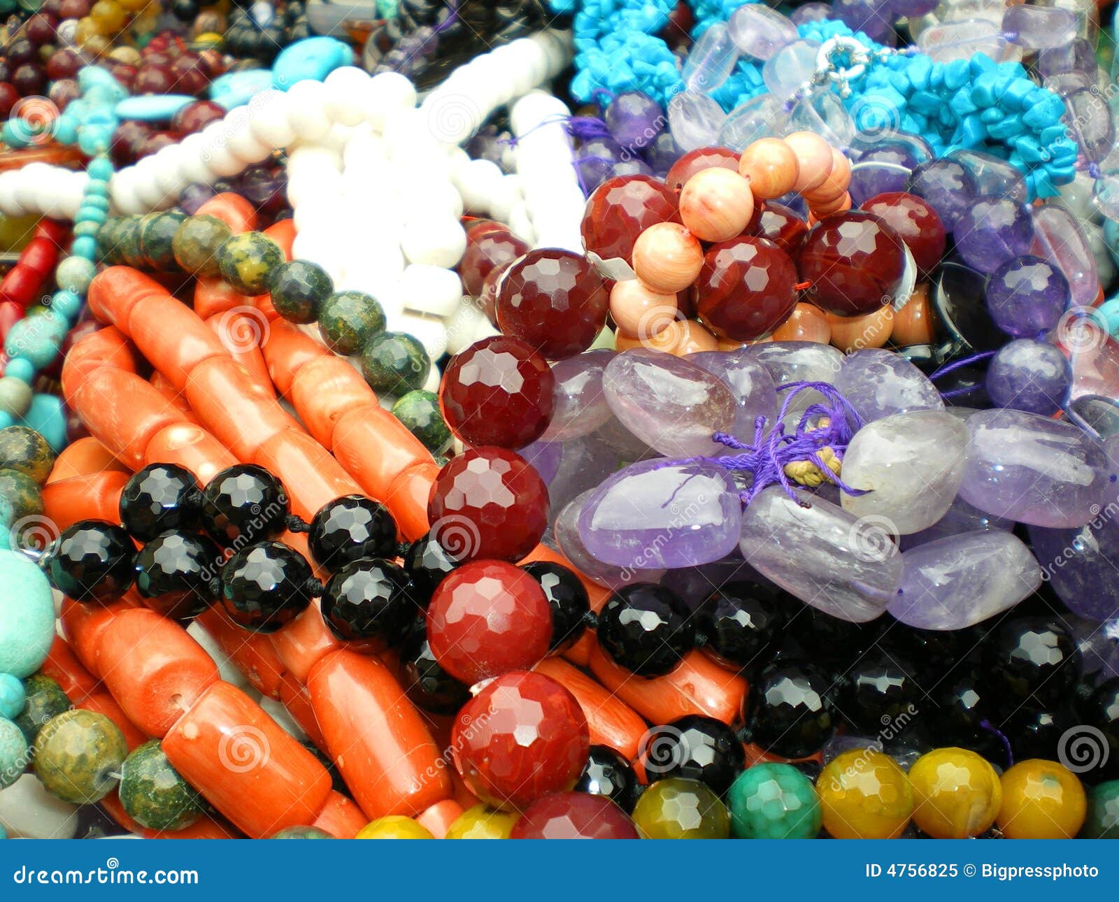 Abstract Gemstone Necklaces Stock Image - Image of polished, agate: 4756825