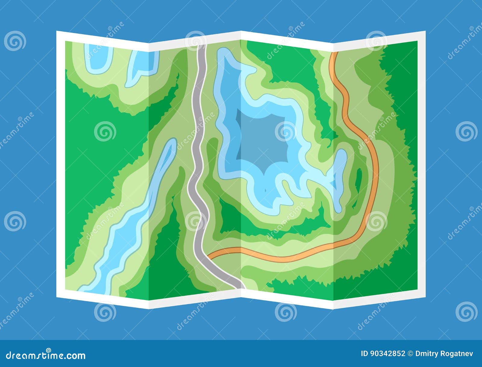 Abstract generic map stock vector. Illustration of design - 90342852