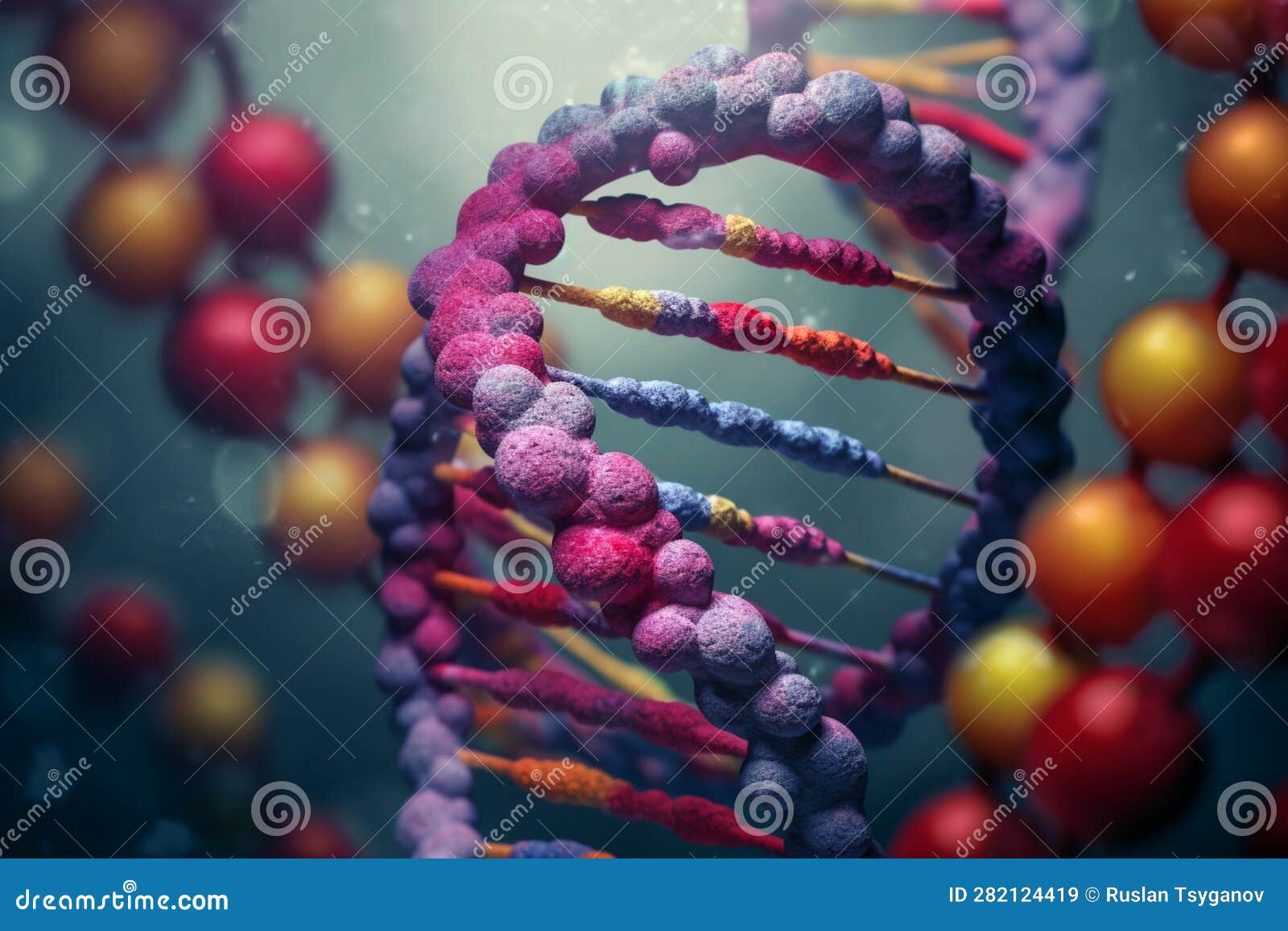 Abstract Genetic Information DNA Helix. Genetic Code DNA Molecule ...