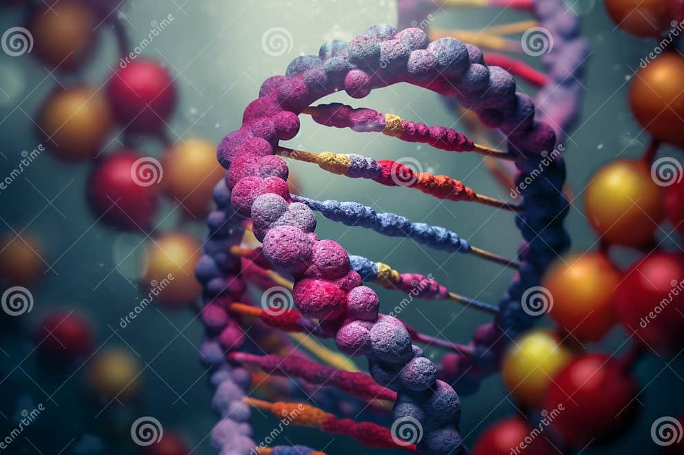 Abstract Genetic Information DNA Helix. Genetic Code DNA Molecule ...