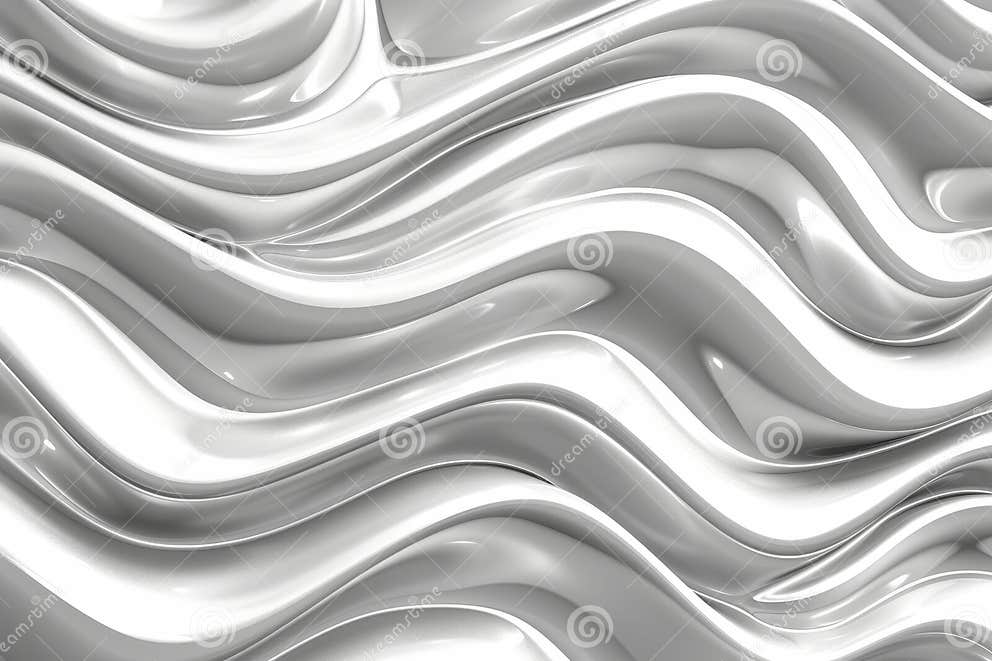 Abstract Gentle Waves, Elegant Soft White Background with Light and ...