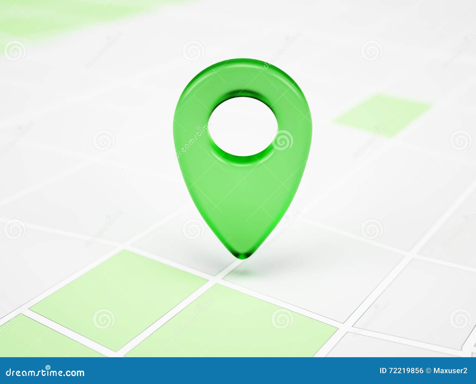 Abstract Geolocation Marker on a Map 3d Illustration Stock Illustration ...