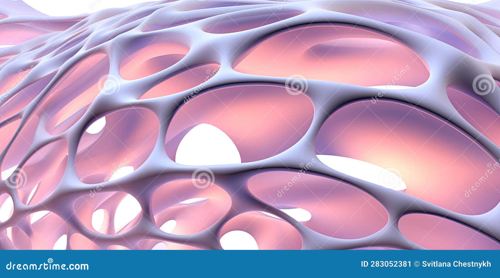 Abstract Geometic 3d Background, Sponge Structure Holes Texture ...