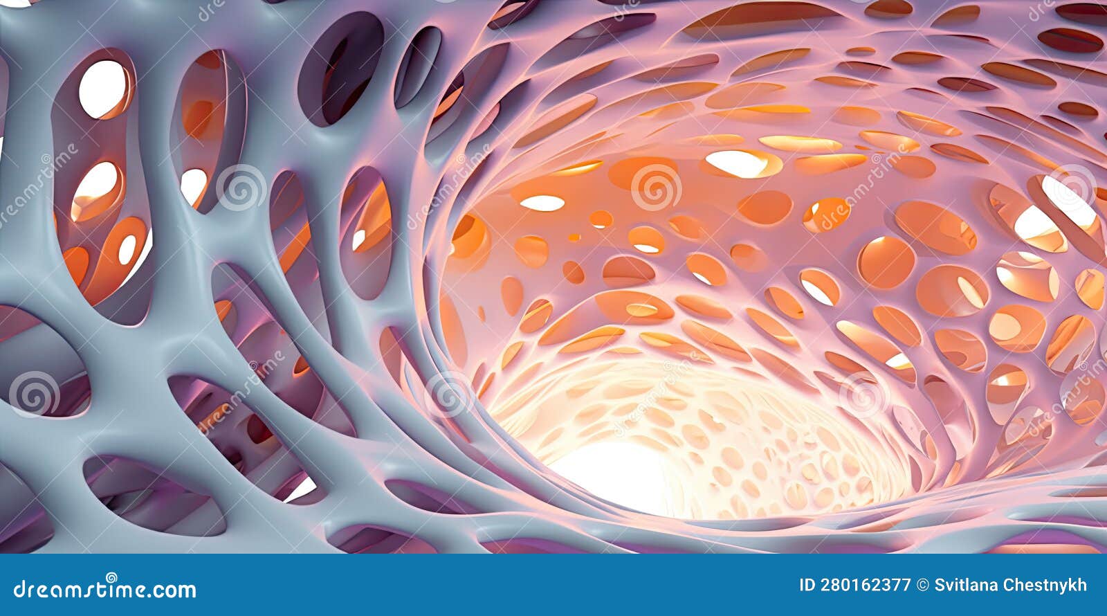 Abstract Geometic 3d Background, Sponge Structure Holes Texture ...