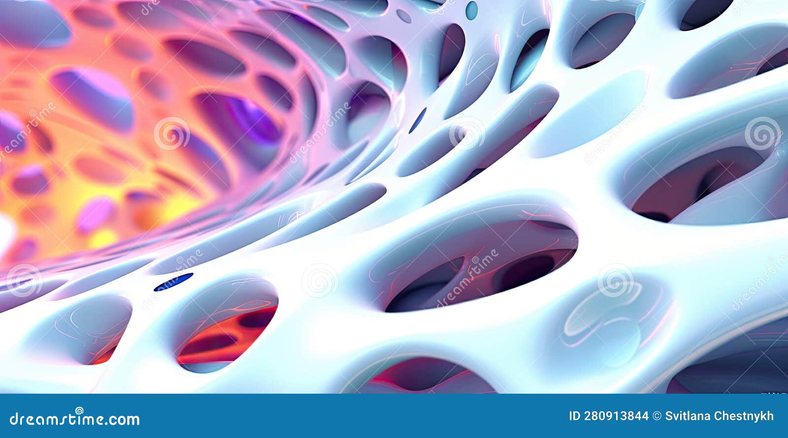 Abstract Geometic 3d Background, Sponge Structure Holes Texture ...