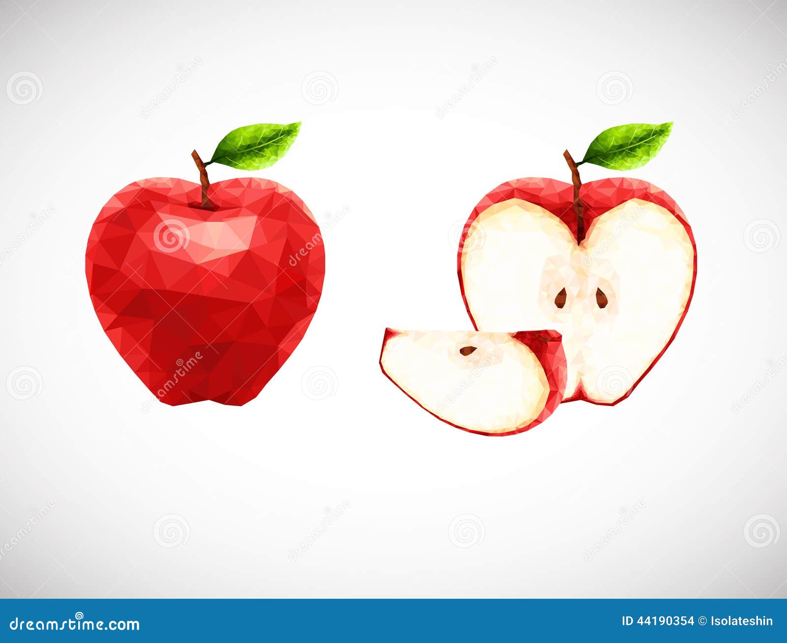 Abstract Geometric Apple. Origami Style Stock Vector - Illustration of ...