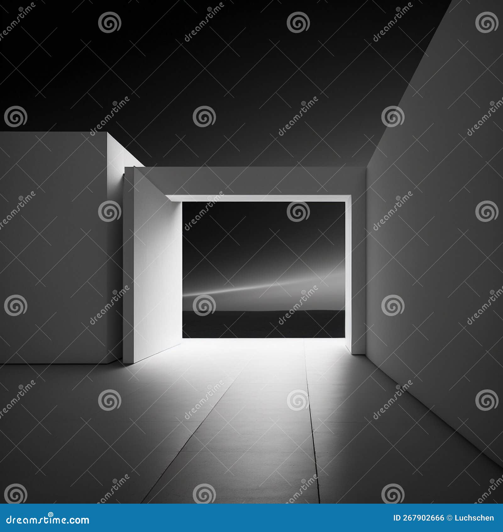 Abstract Geometric Architectural Forms in Minimalist Style Illustration ...