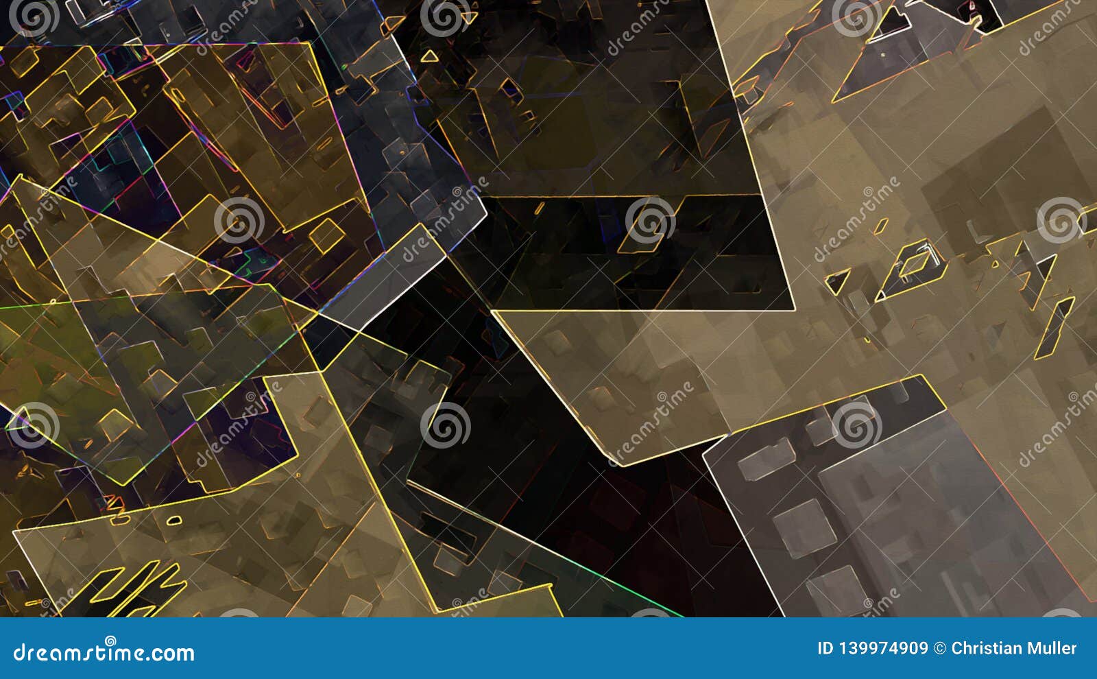 Abstract Geometric Architecture Structure Construction Planning Map ...