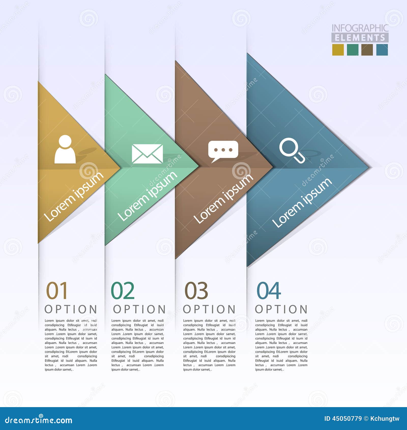 Abstract Geometric Arrow Flow Infographic Elements Stock Vector ...