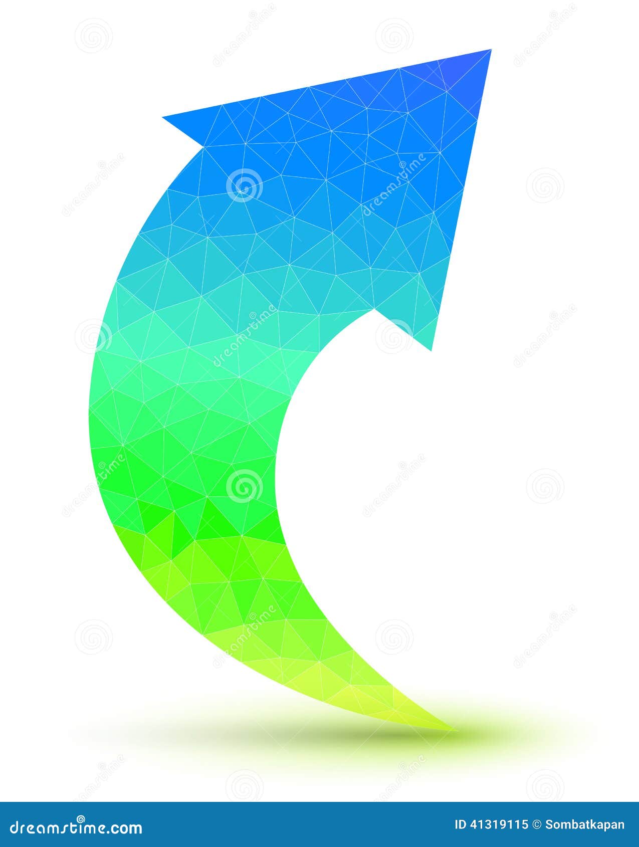 Abstract Geometric Arrow with Triangular Polygons. Stock Vector ...