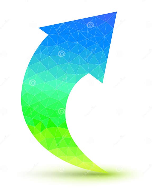 Abstract Geometric Arrow with Triangular Polygons. Stock Vector ...