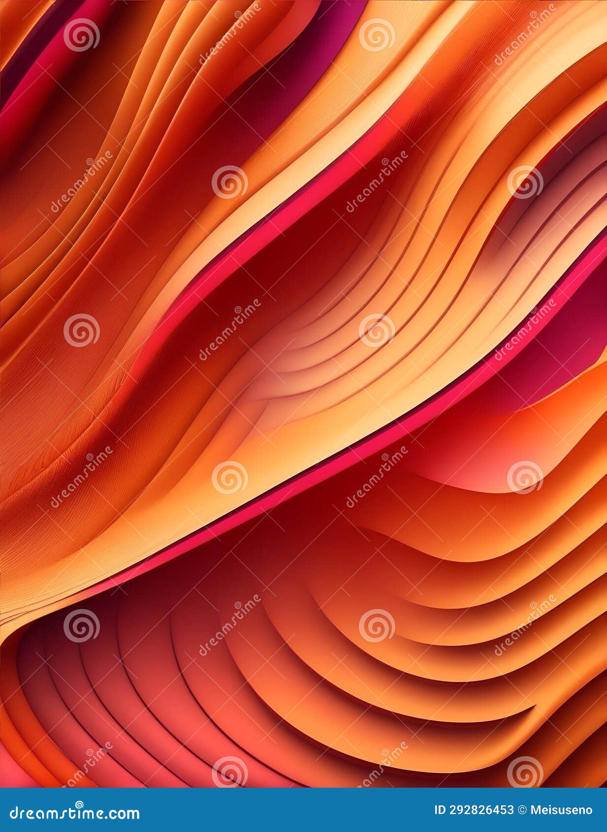 Abstract Geometric Art, Wave Pattern, Warm Colors Illustration Stock ...