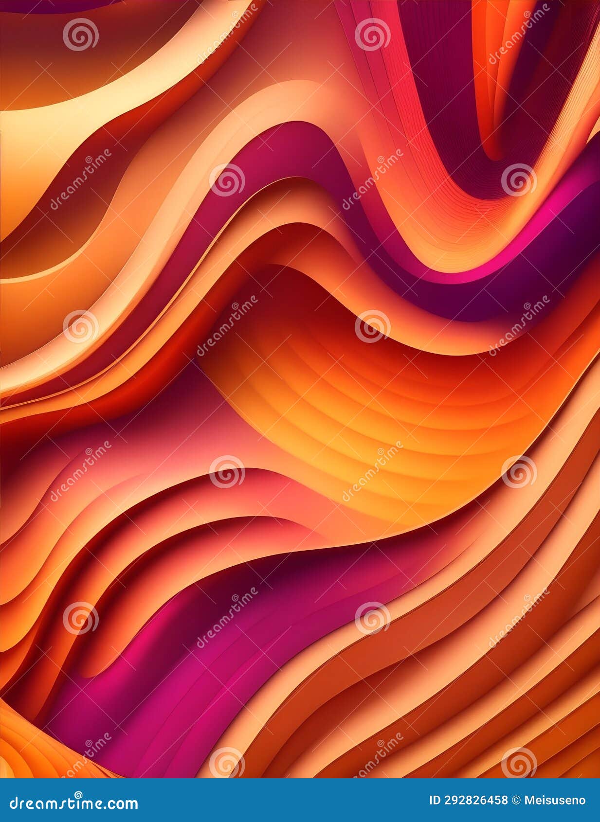 Abstract Geometric Art, Wave Pattern, Warm Colors Illustration Stock ...