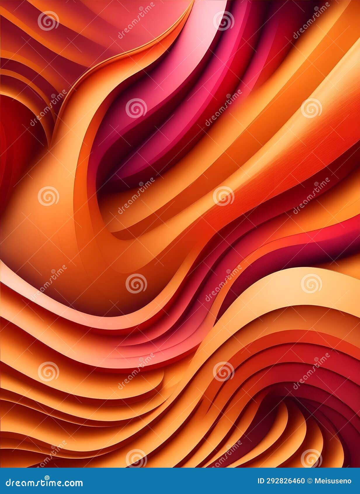 Abstract Geometric Art, Wave Pattern, Warm Colors Illustration Stock ...