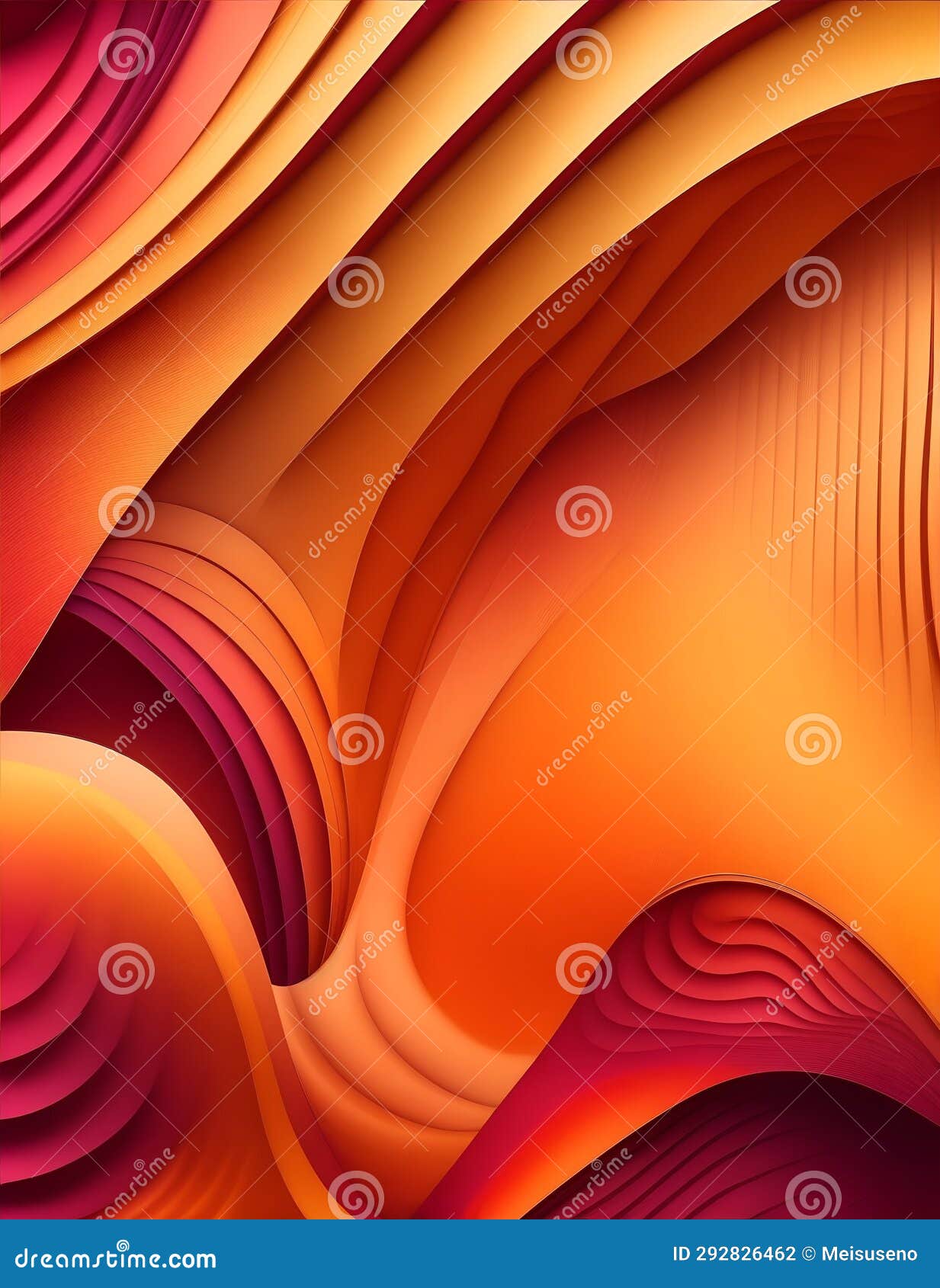 Abstract Geometric Art, Wave Pattern, Warm Colors Illustration Stock ...