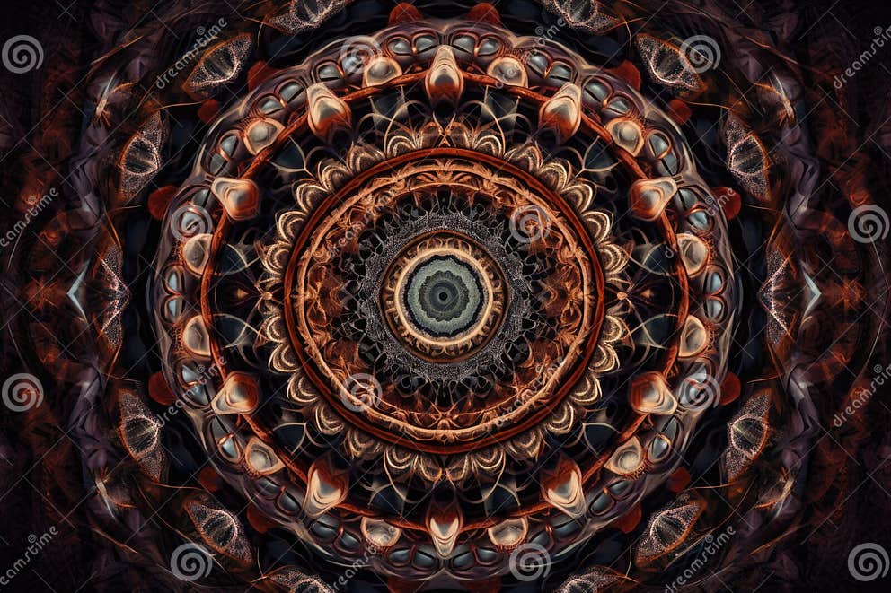 Abstract, Geometric Artwork with Repeating Patterns of Symmetry and ...