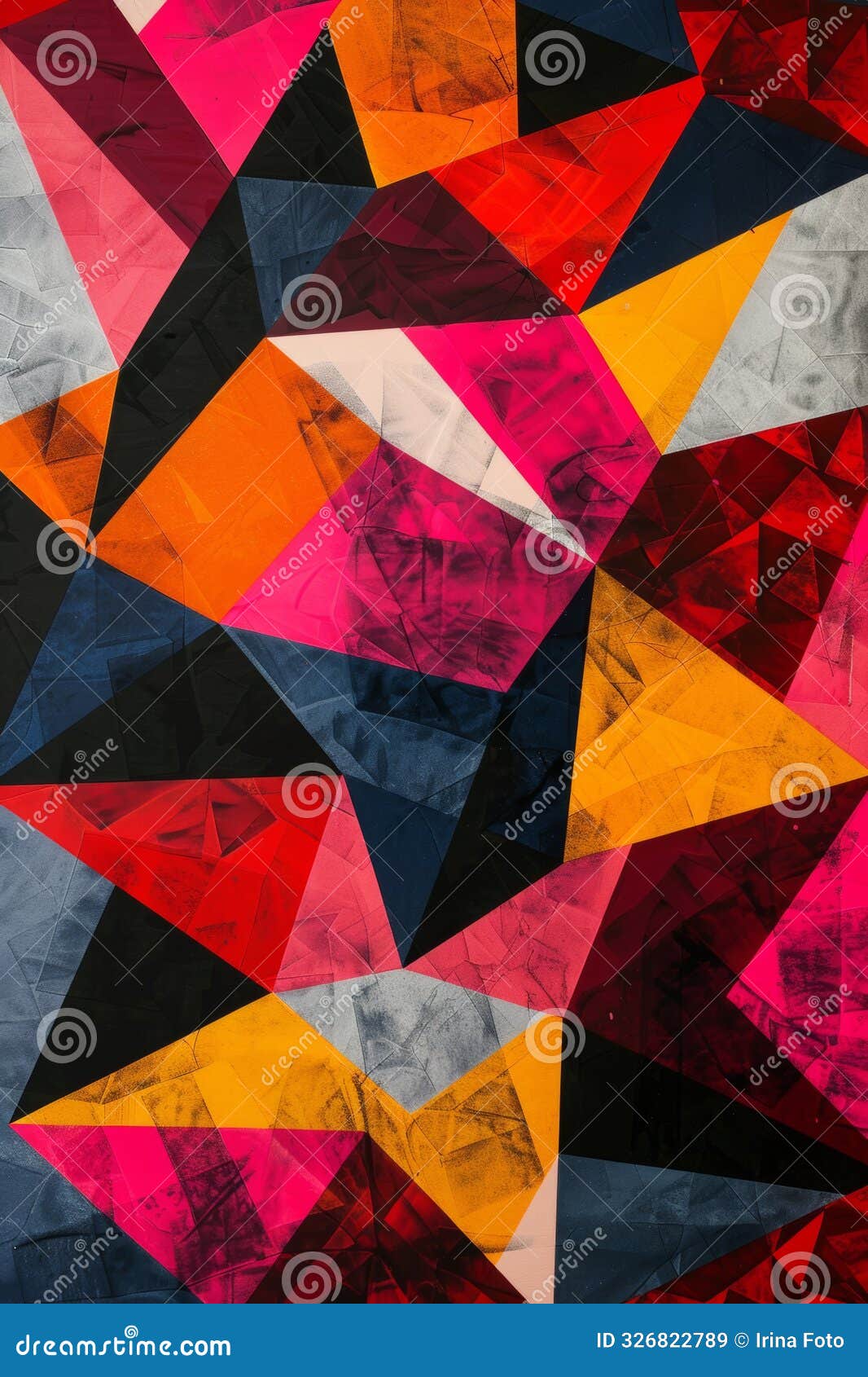 Abstract Geometric Artwork with Vibrant Colors Stock Image - Image of ...