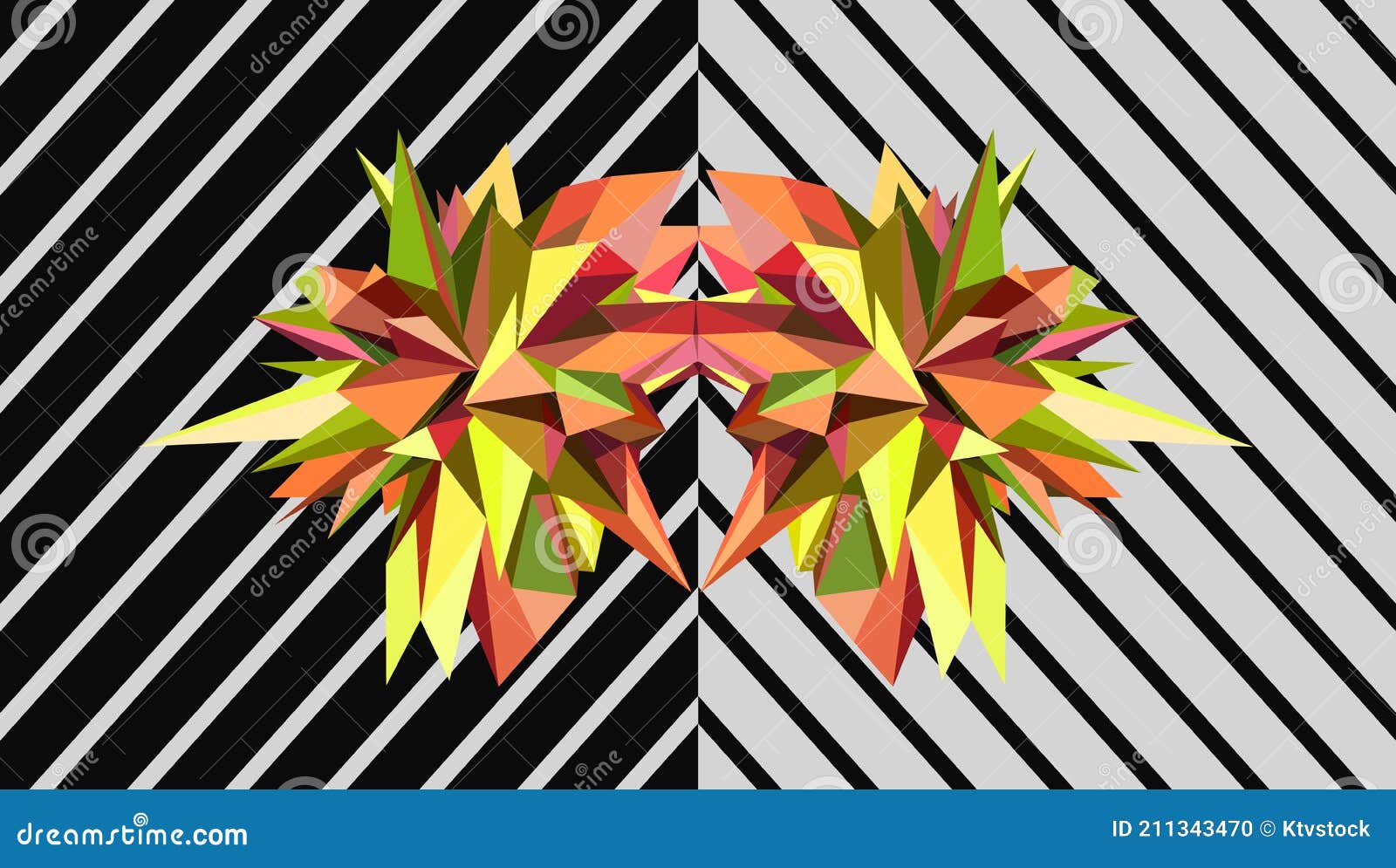 Abstract Geometric Asymmetric Form Design Stock Illustration ...