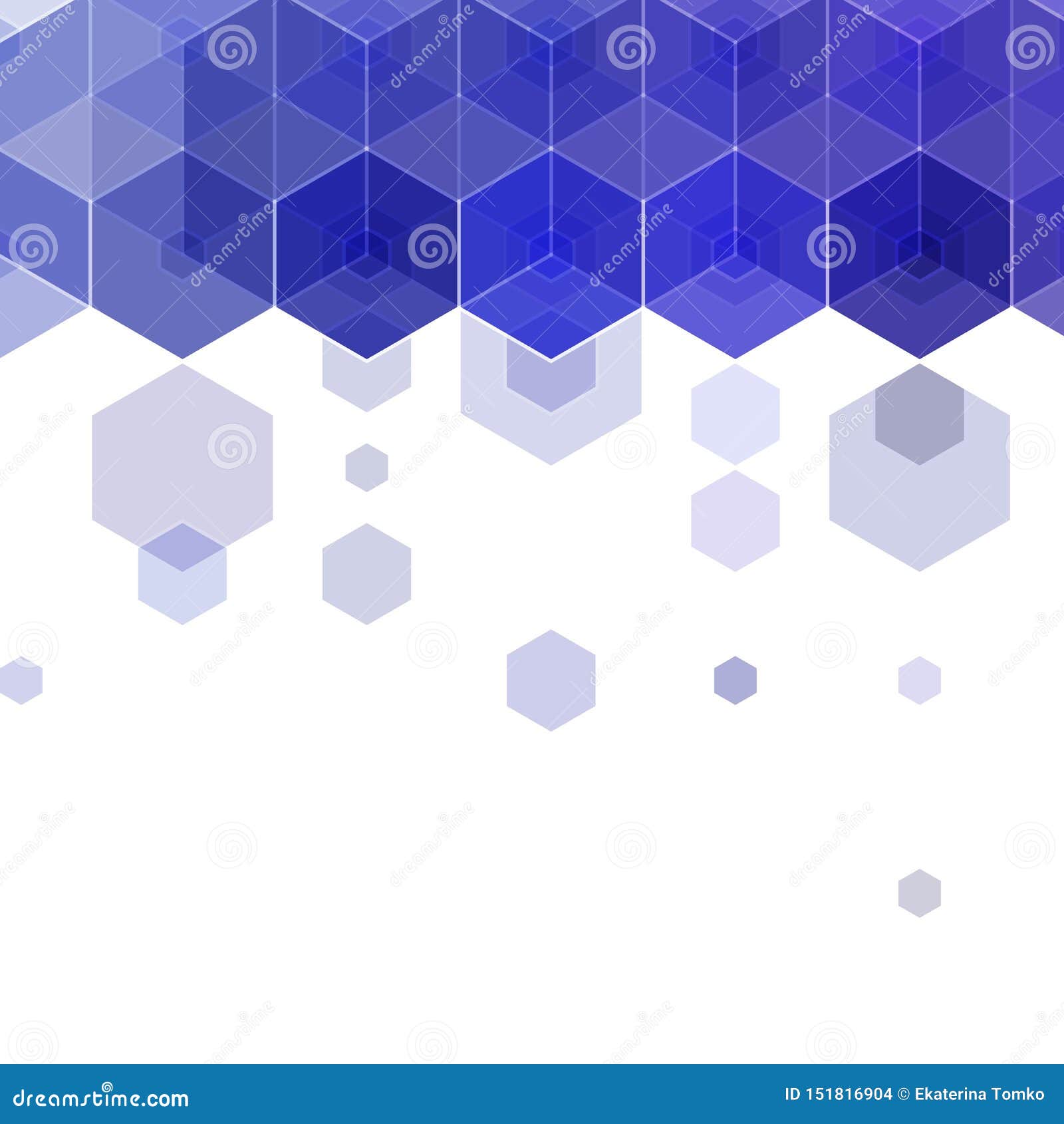 Abstract Geometric Background. Blue Hexagons. Vector Illustration. Eps ...