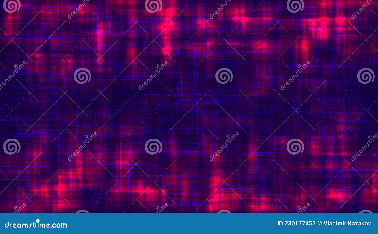 Abstract Geometric Background of Blue Stripes and Red Glow at Bottom ...