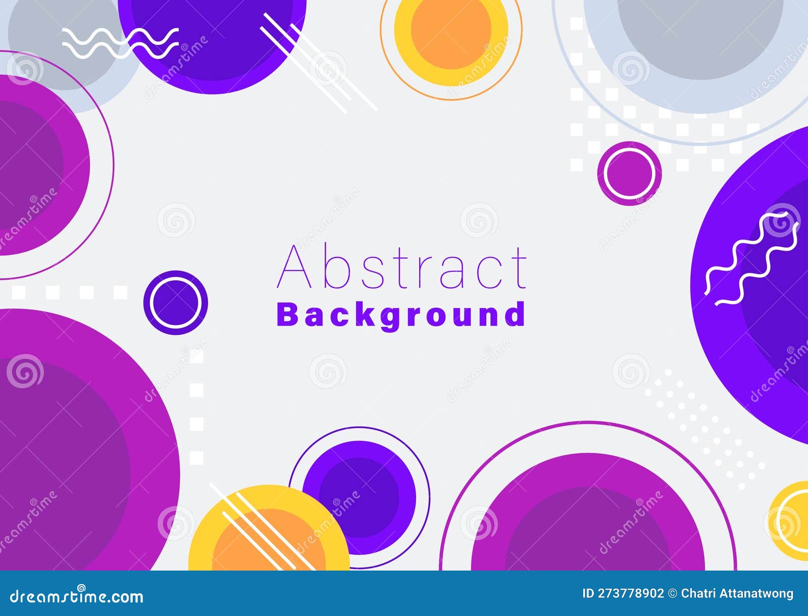 Abstract Geometric Background, Geometric Circle Shape Elements On Grey ...