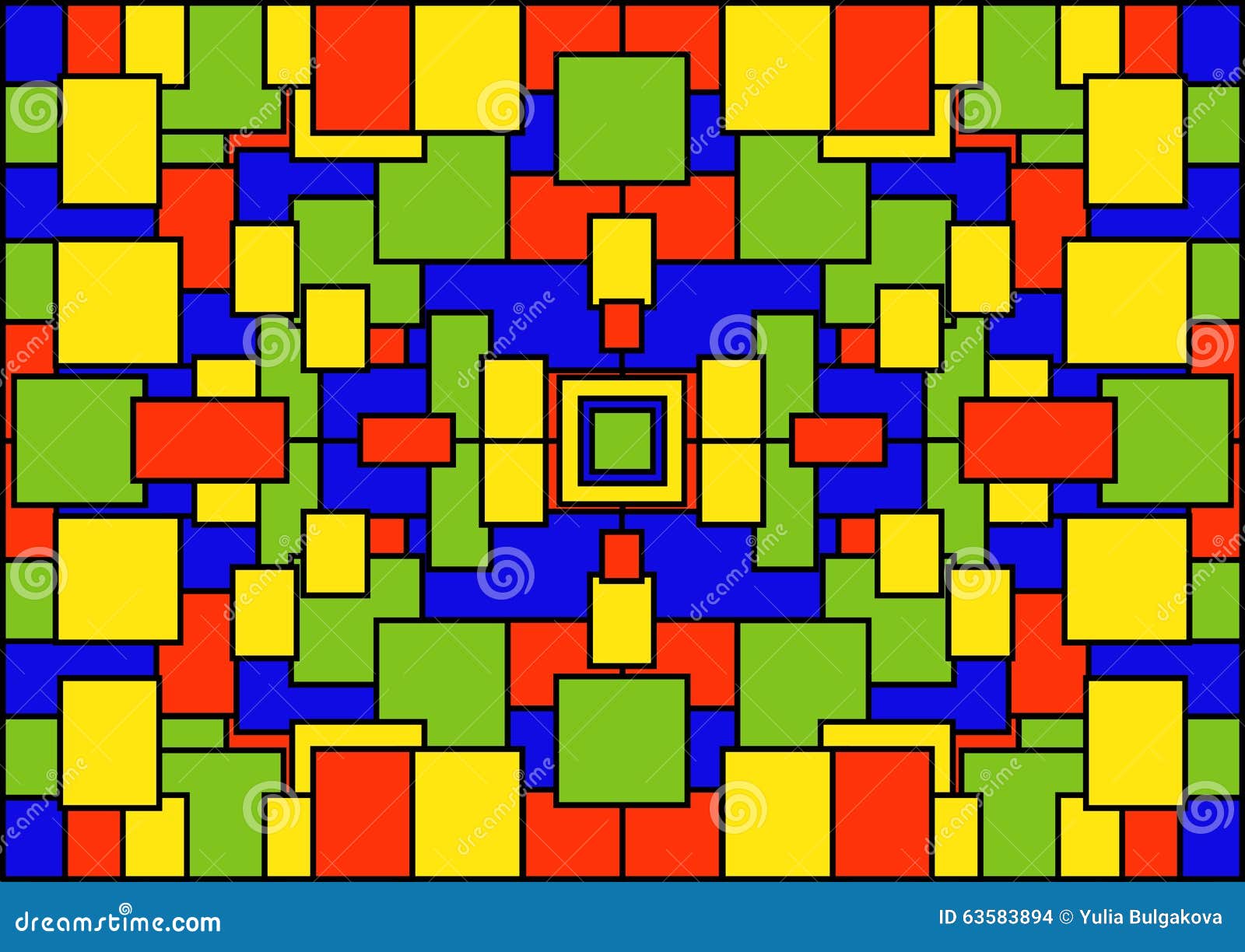 An Abstract Geometric Background of Colored Squares Stock Vector ...