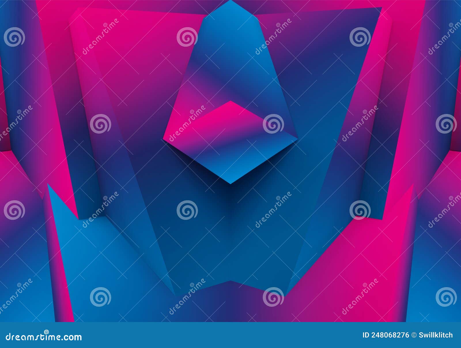 Abstract Geometric Background with Colorful 3D Shapes or Architectural ...