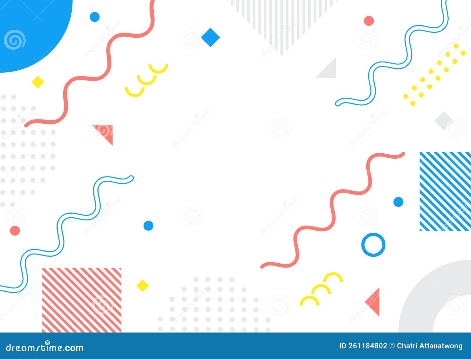 Abstract Geometric Background, Colorful Geometric Shape on White ...