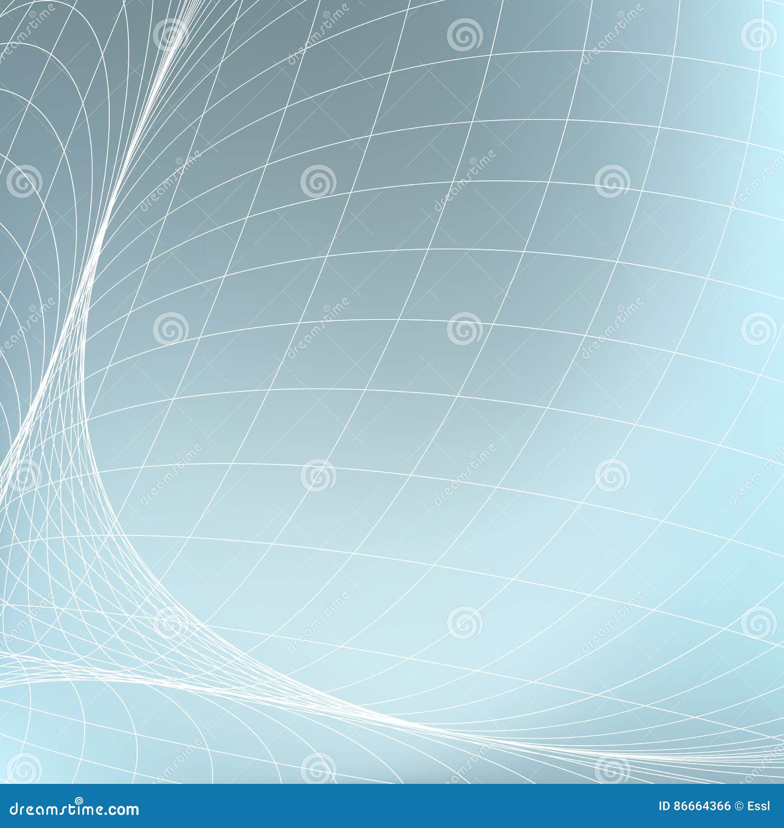 Abstract Geometric Background. Curves Diverging Fine Lines in ...