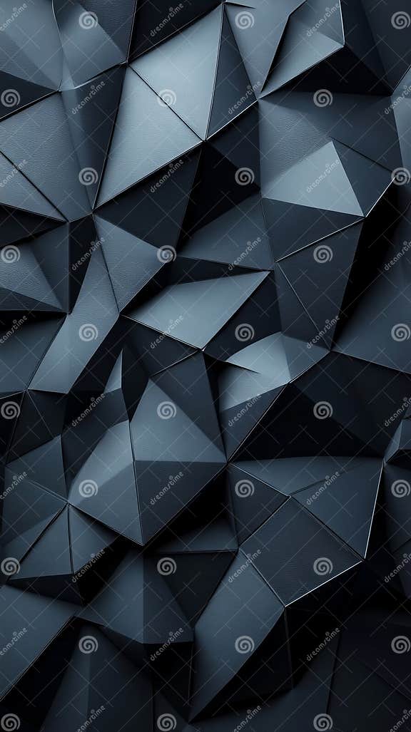 Abstract Geometric Background with Dark Triangles. Stock Illustration ...