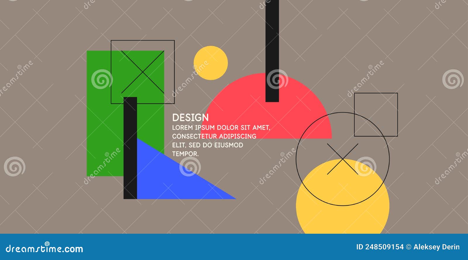 Abstract Geometric Background. Design Poster with the Flat Figures. a ...