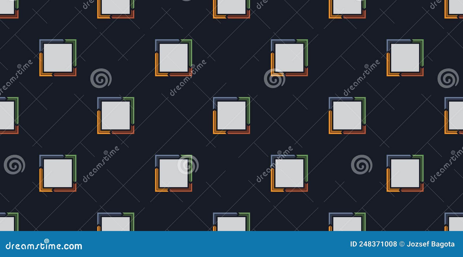 Abstract Geometric Background Design, Rows of Many Colorful Rectangular ...
