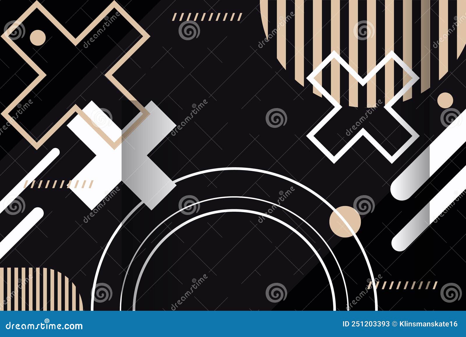 Abstract Geometric Background with Different Shape Design Stock Vector ...