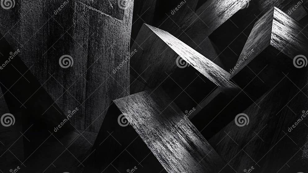 An Abstract Geometric Background Features Sharp-edged Cubes and ...