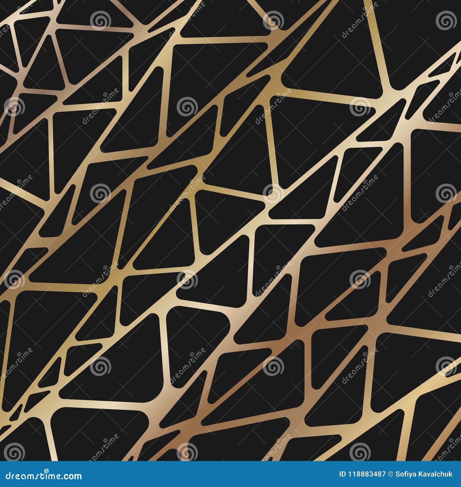 Abstract Geometric Background. Gold Trusses Stock Vector - Illustration ...