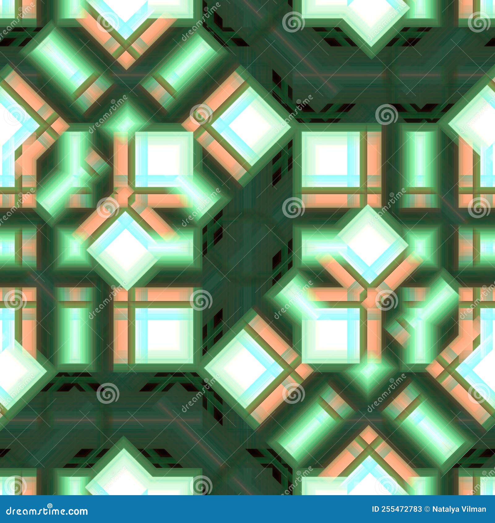 Abstract Geometric Background in Green. Stock Illustration ...