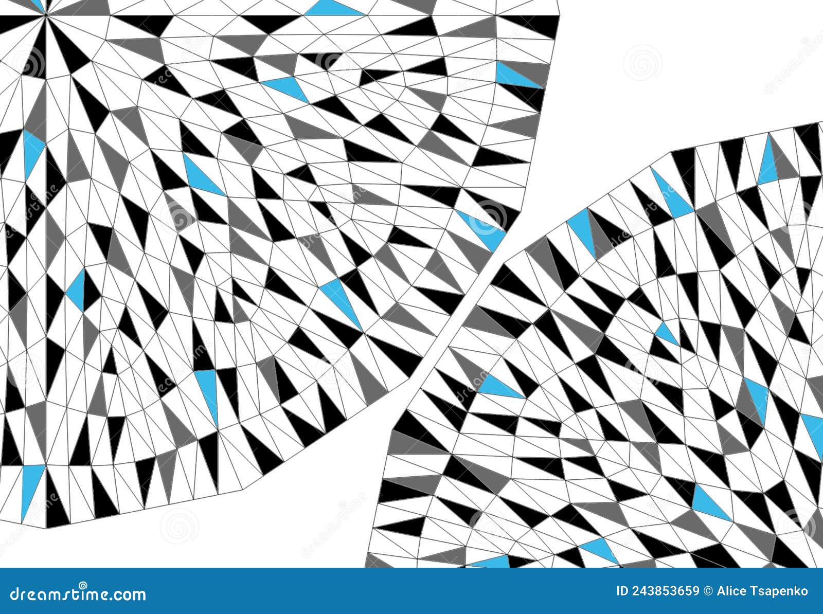 Abstract Geometric Background Design of Black, Gray and Blue Triangle ...