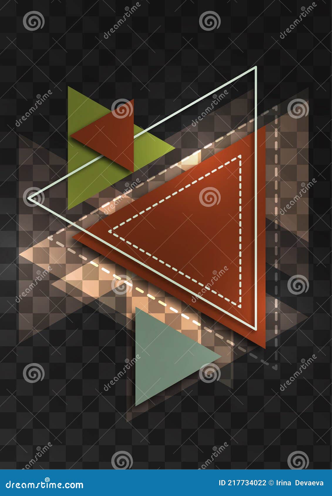 Abstract Geometric Background. Modern Overlapping Triangles. Template ...