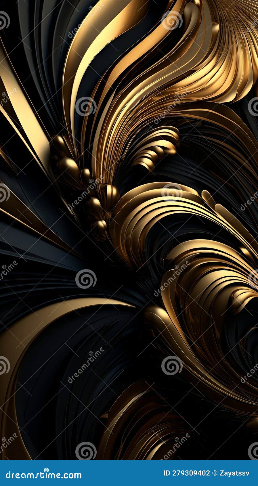 Abstract Geometric Background, Modern Wallpaper with Black Forms, AI ...