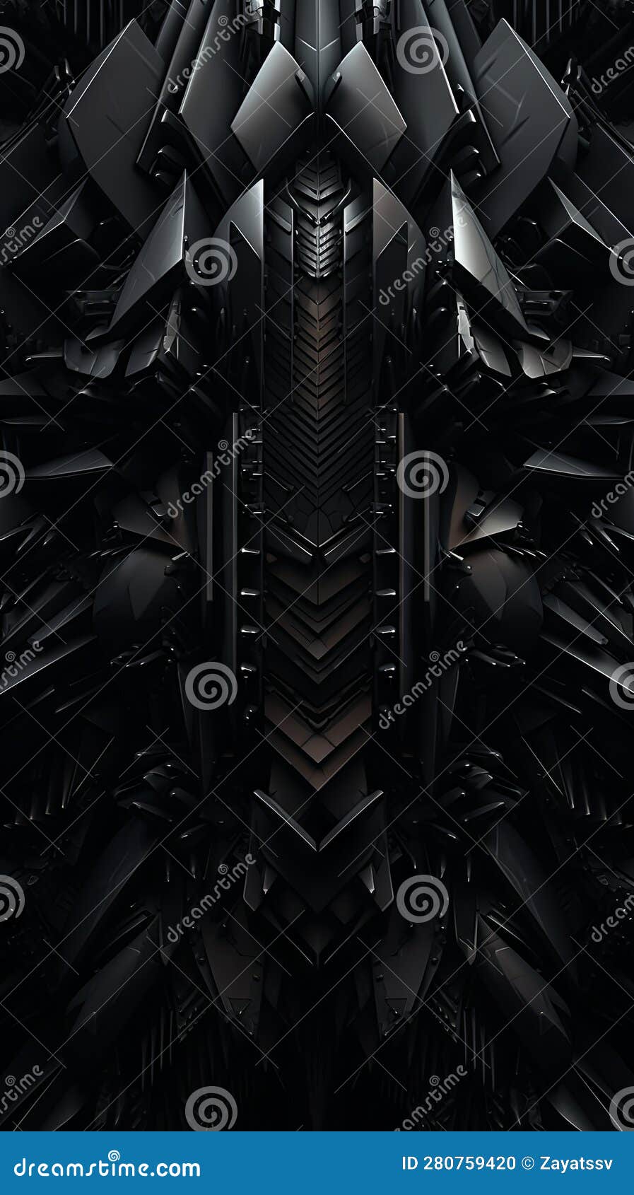 Abstract Geometric Background, Modern Wallpaper with Black Forms, AI ...