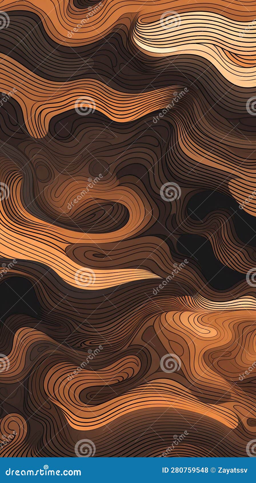 Abstract Geometric Background, Modern Wallpaper with Brown Forms, AI ...