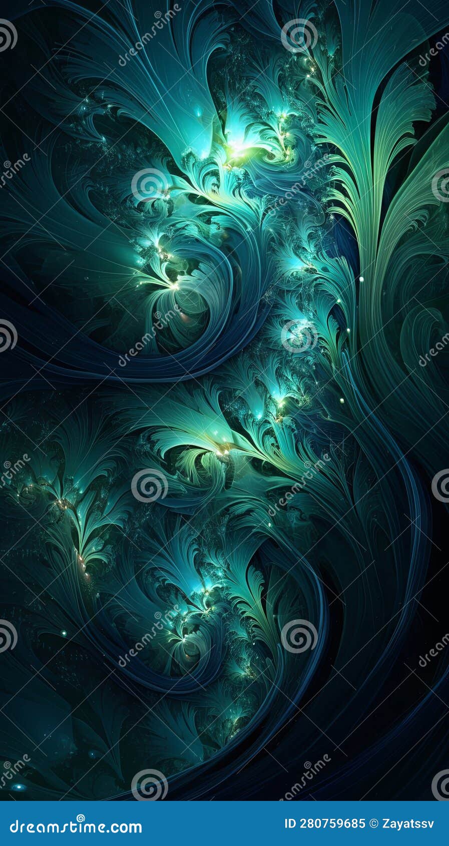 Abstract Geometric Background, Modern Wallpaper with Green Forms, AI ...