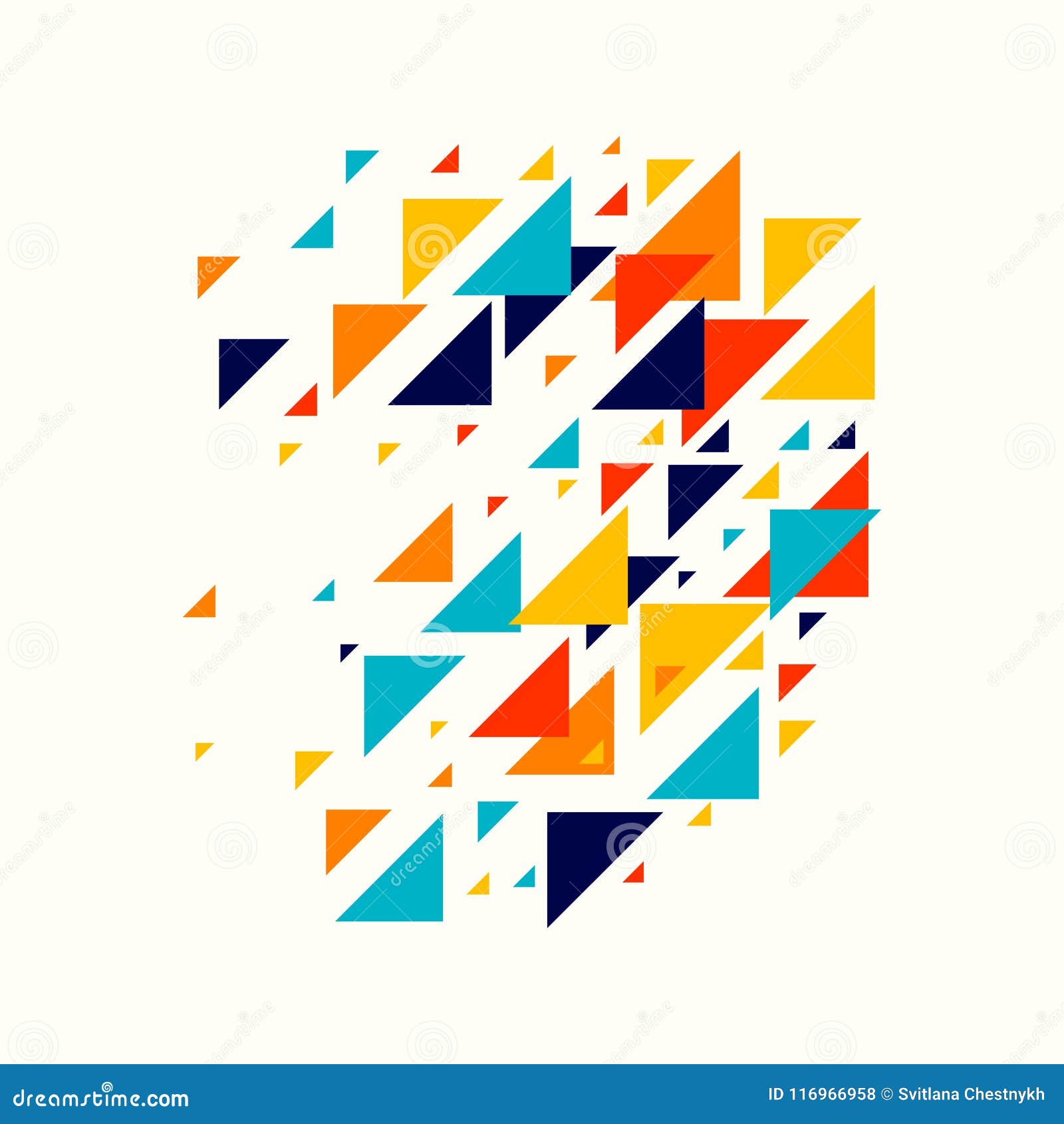 Abstract Geometric Background - Multicolor Random Different Triangles ...