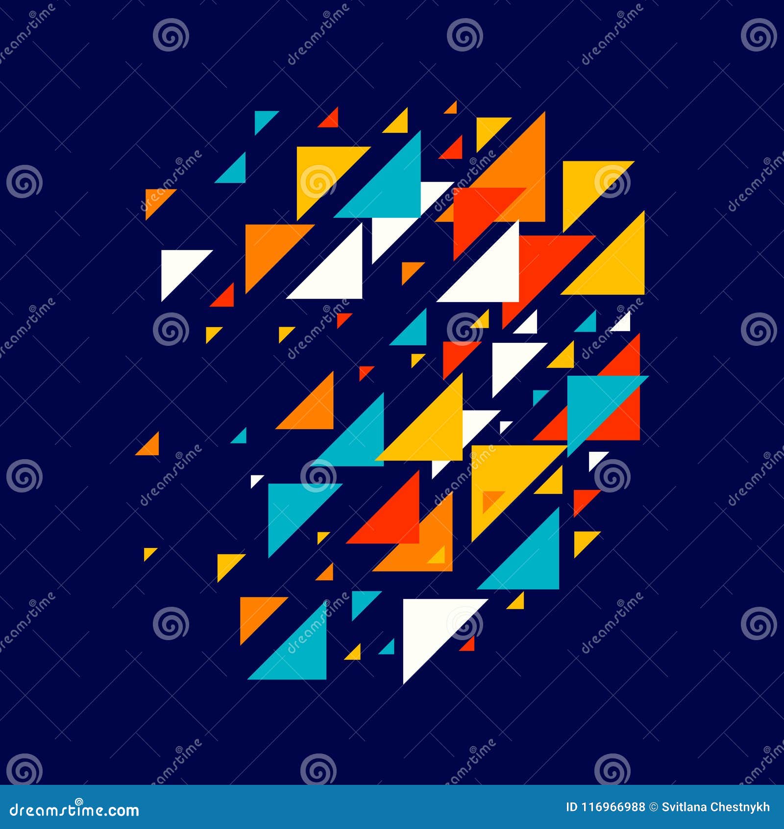 Abstract Geometric Background - Multicolor Random Different Triangles ...
