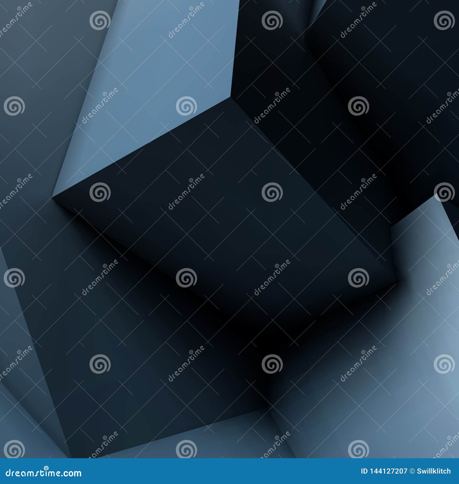 Abstract Geometric Background with Overlapping Cubes Stock Vector ...