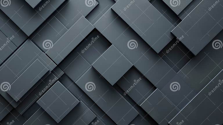 Abstract Geometric Background with Overlapping Gray Rectangular Shapes ...
