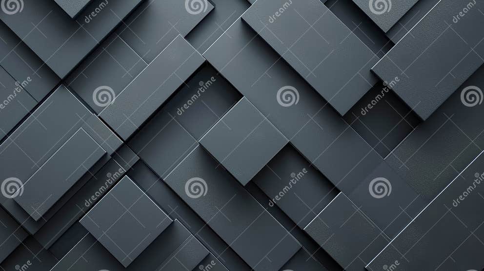 Abstract Geometric Background with Overlapping Gray Rectangular Shapes ...