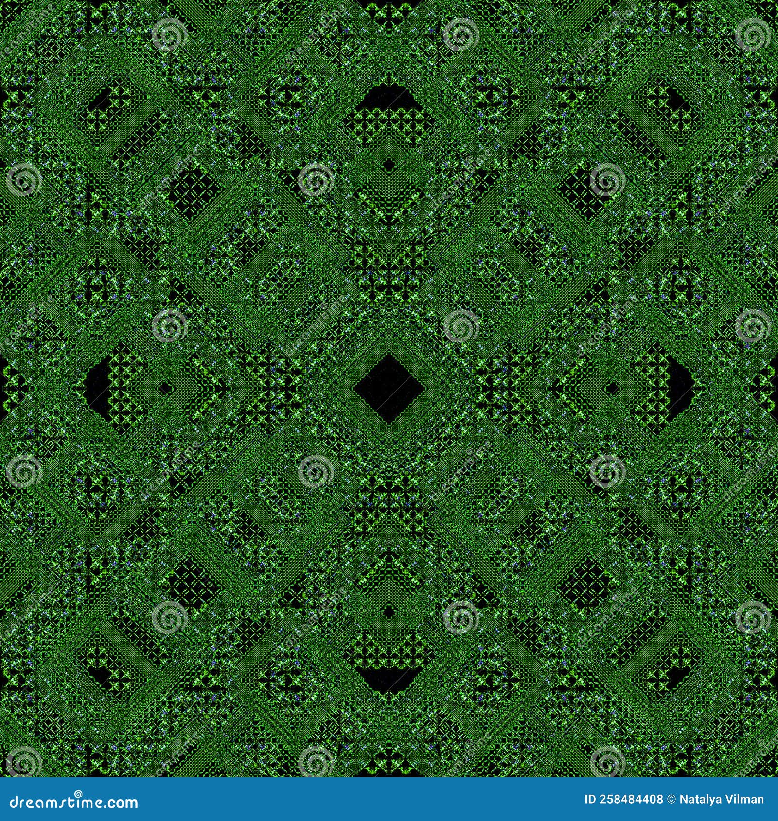 Abstract Geometric Background Pattern in Green Colors. Seamless Pattern ...